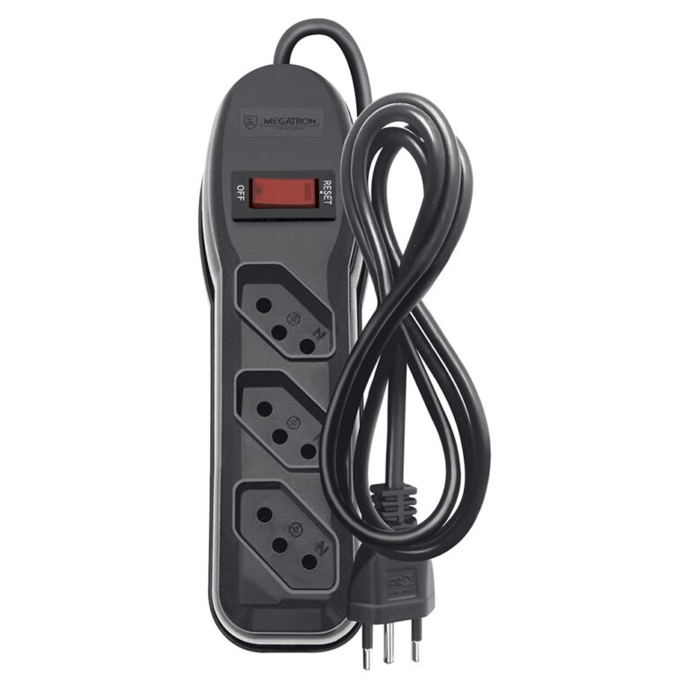 Filtro de Linha 5 e 6 Tomadas - Megatron - Fios e Cabos Especiais