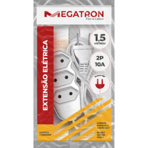 Filtro de Linha 5 e 6 Tomadas - Megatron - Fios e Cabos Especiais